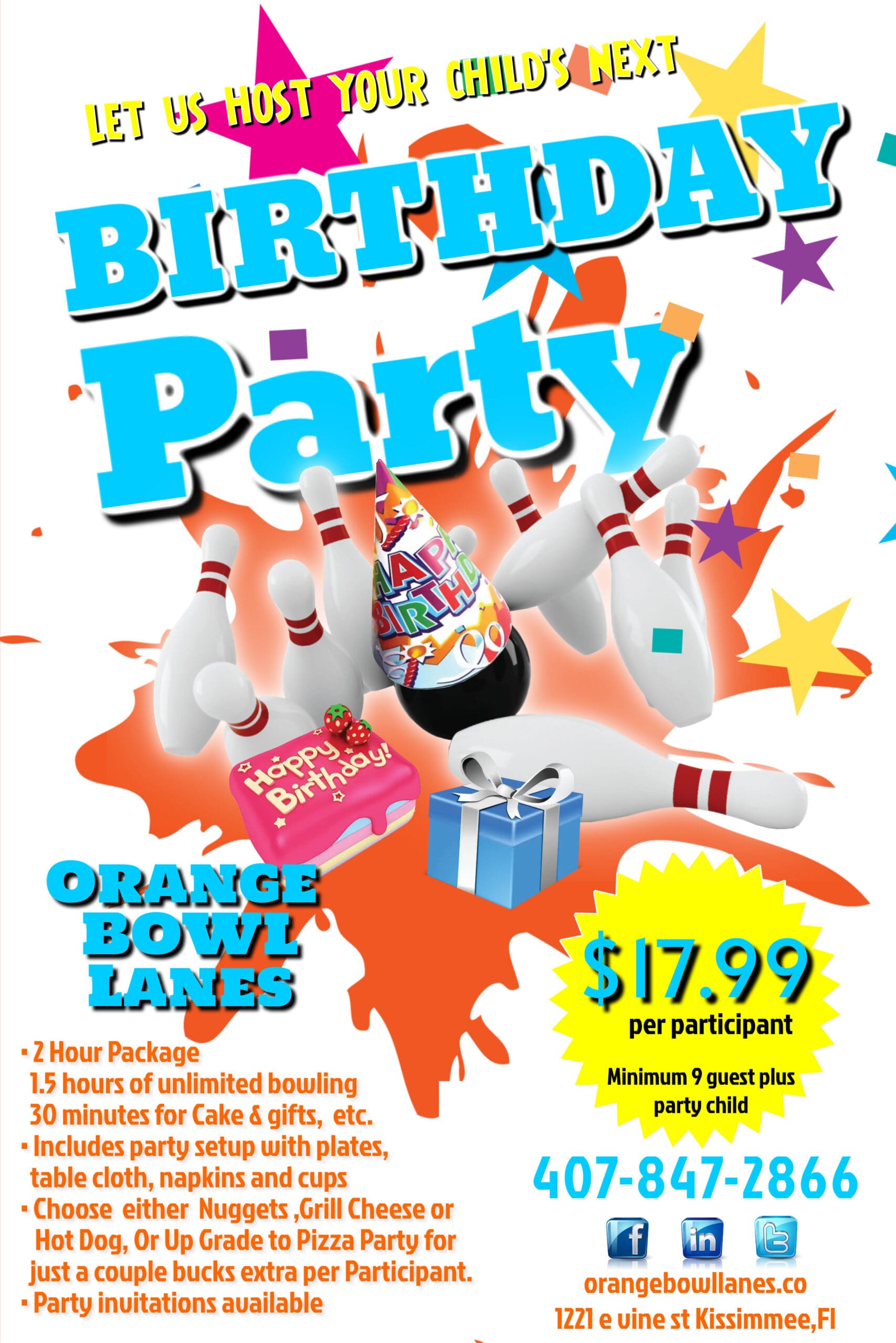 Birthday Party Ideas | Birthday Party Packages | Orange Bowl Lanes ...