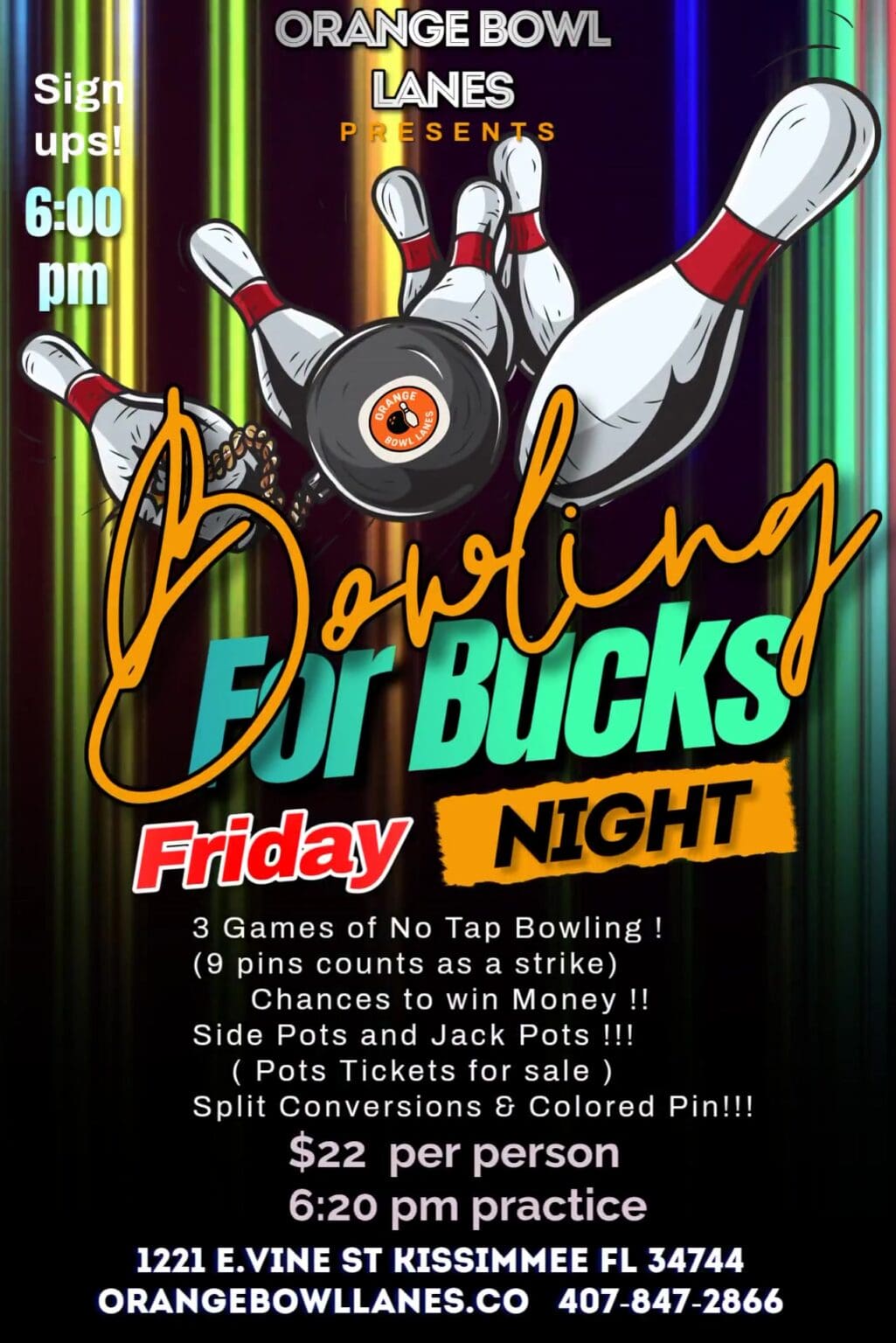 Bowling Specials | Discounts | Cheap Entertainment | Orange Bowl Lanes ...